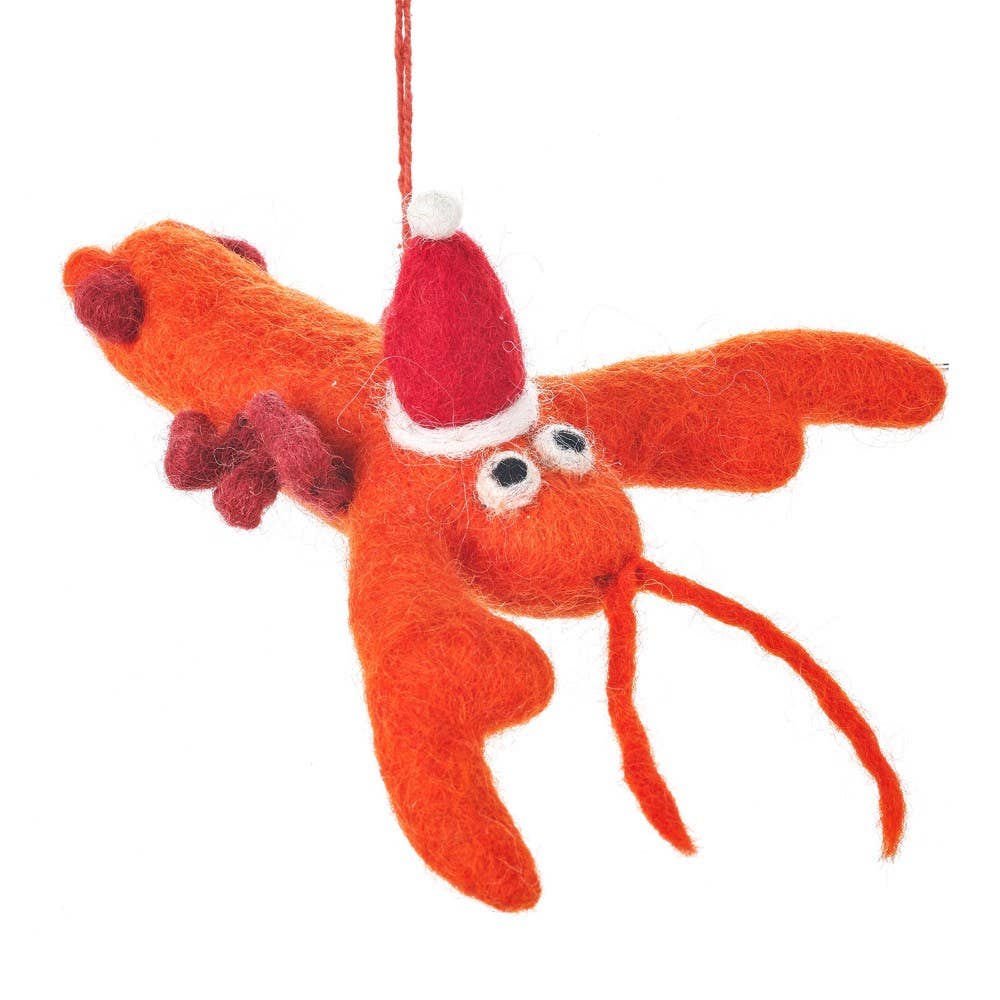 Handmade Felt Biodegradable Festive Lobster Tree Hanging – Urban Tropicana